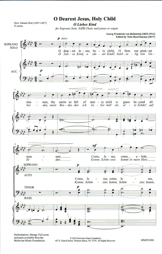 O Dearest Jesus, Holy Child | Moravian Music Foundation